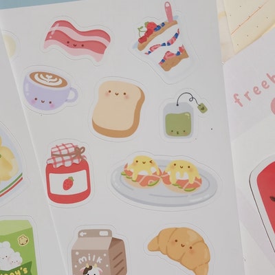 Fluffy Pancake Sticker Cute Breakfast Food Dessert Kawaii - Etsy Canada