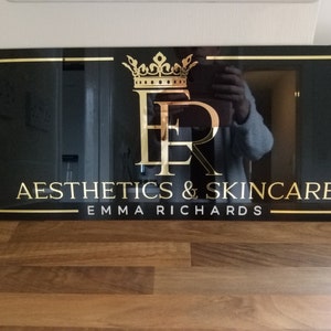 Rectangular Sign Acrylic Logo Sign Frosted Acrylic Sign - Etsy