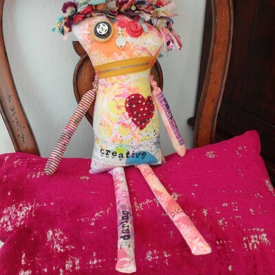 Frantic Francis Creepy Cute Zombie Art Doll Spooky Cloth Doll Monster ...