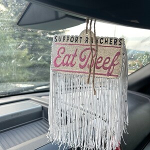 Custom Genuine Cowhide Western Rear View Mirror Hangers and - Etsy