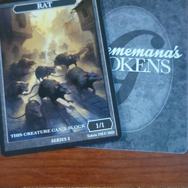 Rat Token Series 2 of Givememana's Tokens Magic the Gathering Limited ...