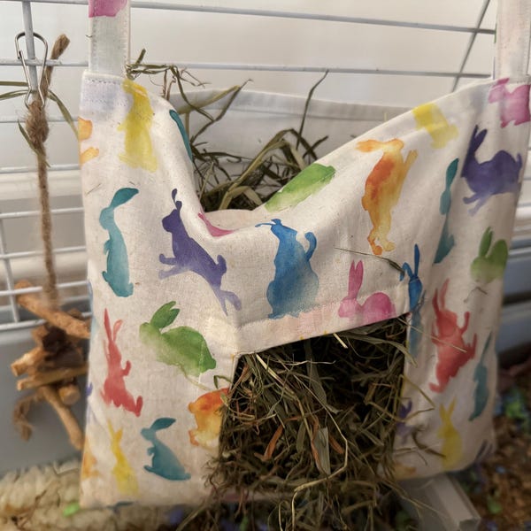 Hay Bag for Rabbits and Guinea Pigs, Rabbit Hay Feeder, Rabbit Owner ...