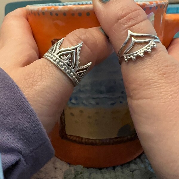 Crown Ring Set, Princess Crown Ring, Sleeping Beauty Crown Ring, Cute ...