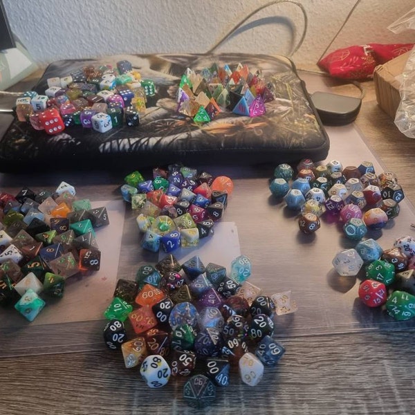 Mystery Bulk Random Dice Scoop | Mixed Dnd Polyhedral Scoop of Dice ...