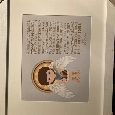 St. Michael the Archangel Poster Print. Saint Michael Wall Art Poster ...