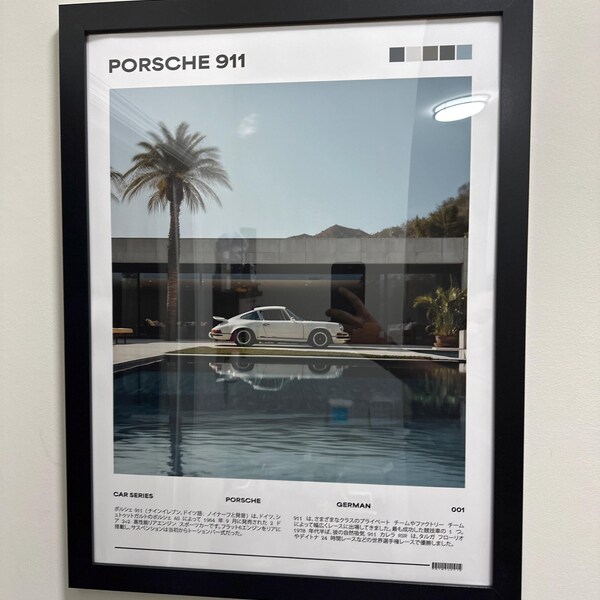 Porsche 911 Vintage Art, Set of 3 Vintage Aesthetic Print, Pool Wall ...