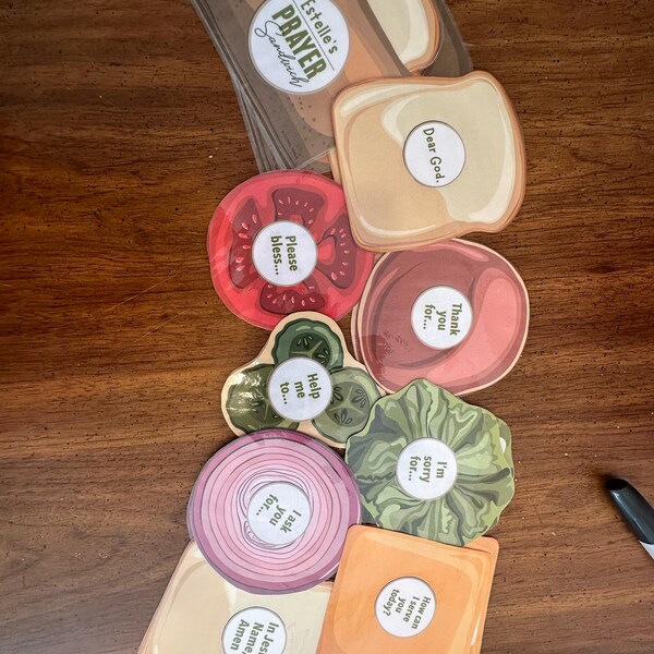 Prayer Sandwich Kids Activity Bible Lesson Activity for Homeschool ...