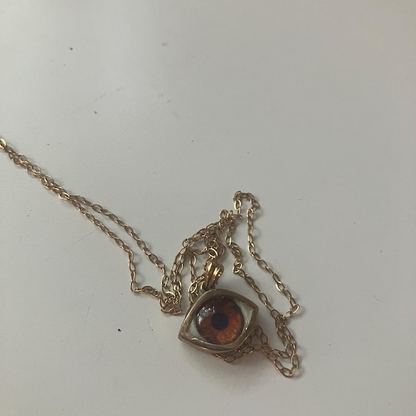 Glass Eye Pendant, Green Big Eye Pendant, Evil Eye Talisman Pendant ...