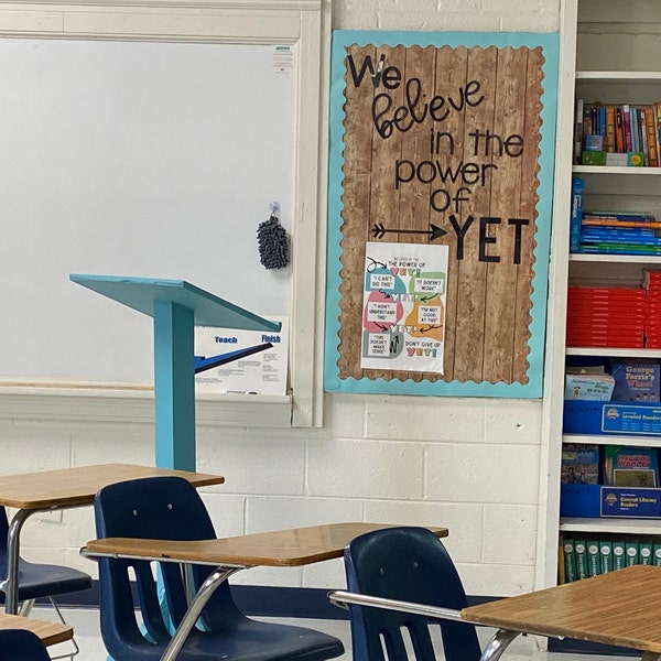 The Power of yet Positive Classroom Large Poster, Inspirational ...