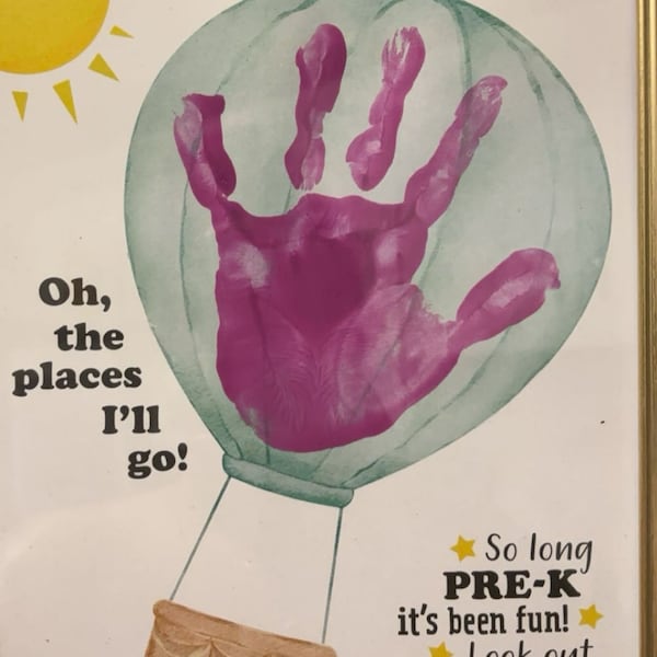 First Day of School Apple Handprint Craft, Handprint Art School Memory ...