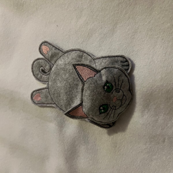 In the Hoop Flat Coaster Kitty Embroidery Machine Design Set - Etsy