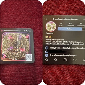 Instagram Social Media Business Cards Mini Square Business Cards ...