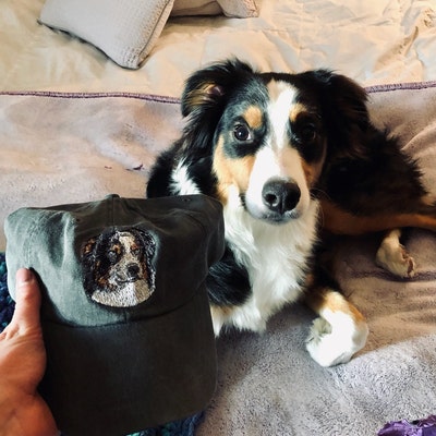 Australian Shepherd Embroidered Hat, Baseball Cap, Dog Lover Gift, Pet ...