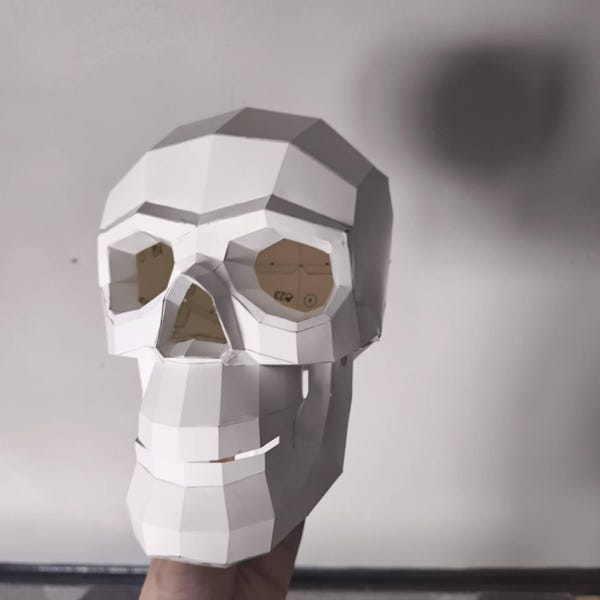 Skull Papercraft Template, Origami, PDF Download DIY - Etsy