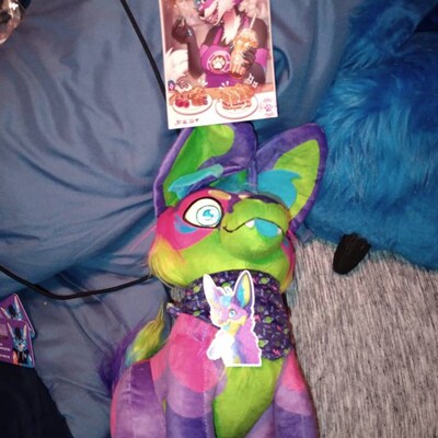 Synthwave Protogen Fursona Pin - Etsy