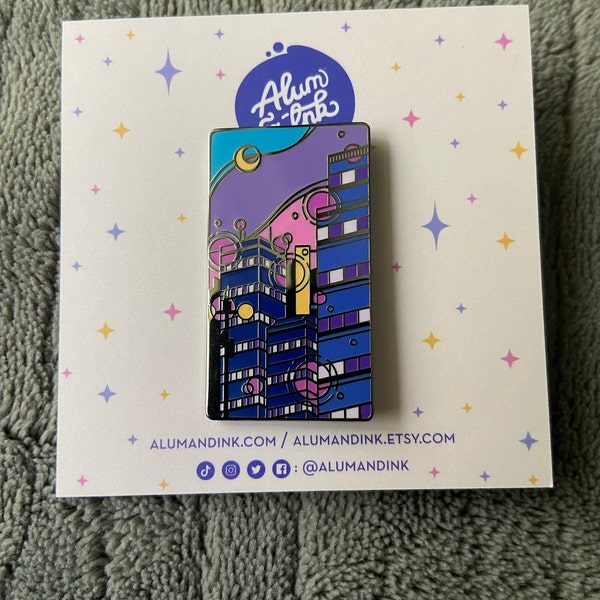 Glass Towers High Rises Enamel Pin - Etsy