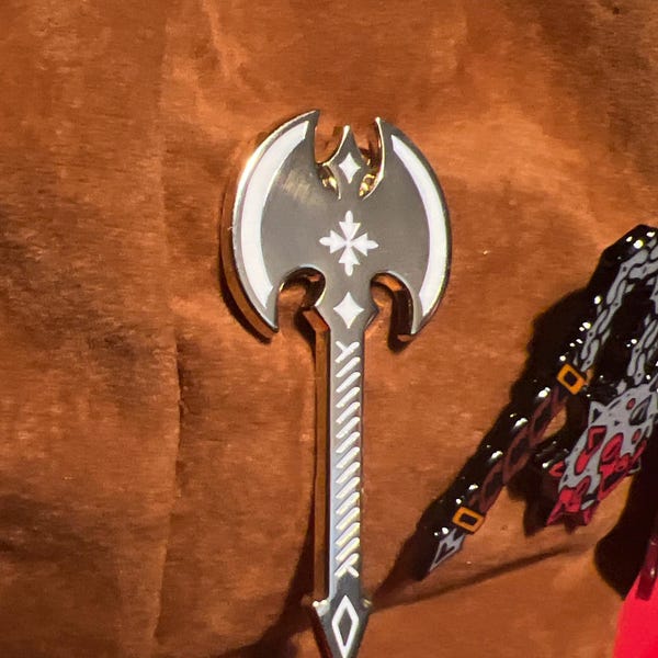 The Sword and Axe | Pride Flag Heraldry Filler Enamel Pin - Etsy