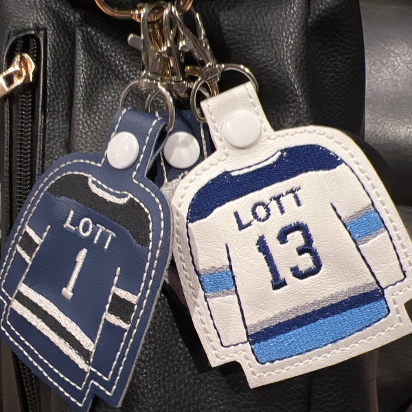 Hockey Keychain / Goalie Keychain / Bag Tags / Hockey Mom / Hockey Dad ...