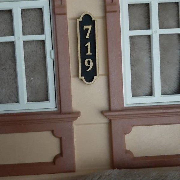 Miniature Dollhouse Custom Address Sign, Doll House Accessories, 1:12 ...