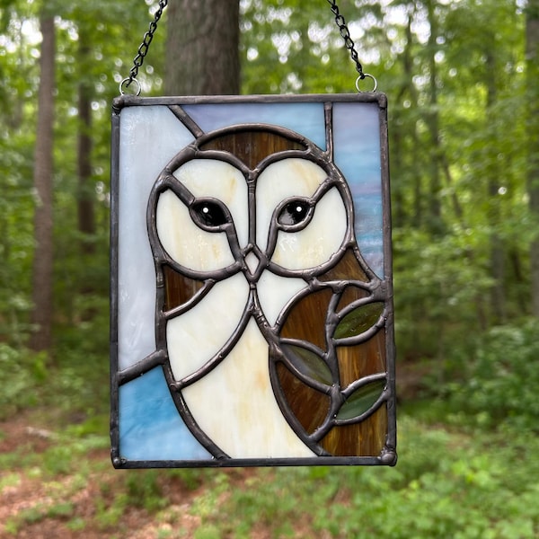 Pattern- Barn Owl Stained Glass Suncatcher Pattern - Etsy