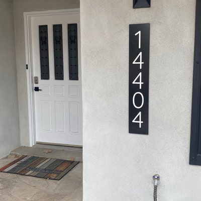 House Numbers Sign Vertical House Number Sign White House - Etsy