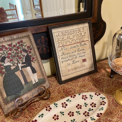 Primitive Early Style LYDIA Sampler Repro - Etsy