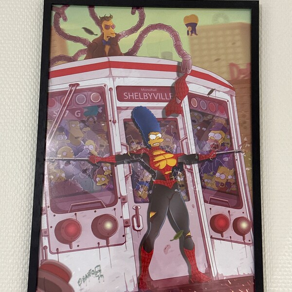 Spider-man, Simpsons Style Art Print, Limited Edition, Signed by Artist ...