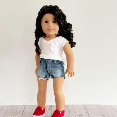 18 Girl Doll Long Sleeve Black Shirt Personalized Name Doll Tee Shirt ...
