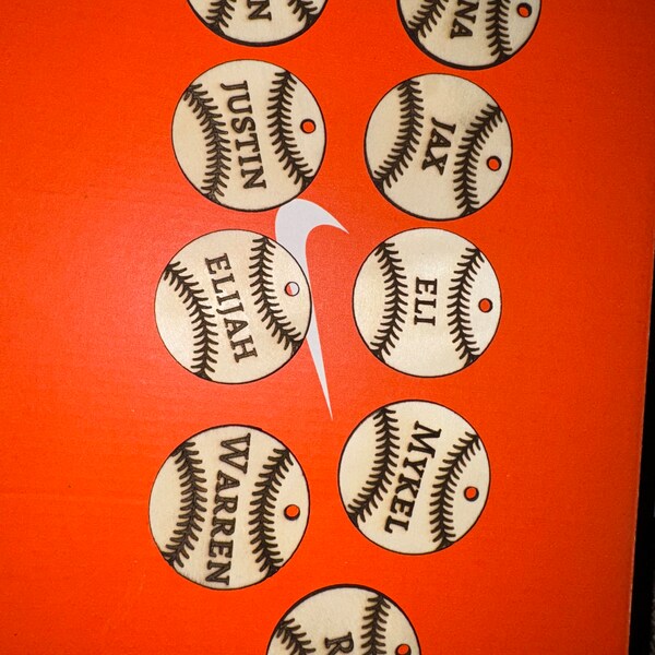 Baseball Keychain Backpack Tag SVG Digital Download Laser File Sports ...