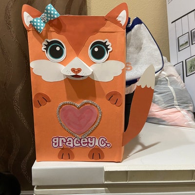 Fox Valentine Box Printable Decor Kit 3D Nose, Eye Options, 3D Bow ...