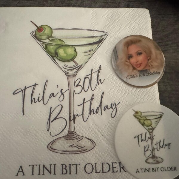 Happy Birthday Personalized Edible Cocktail Topper/photo Drink Topper ...