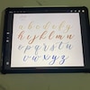 7 Procreate Calligraphy Brushes and Lettering Guide iPad - Etsy