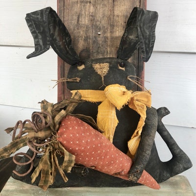Rodney Rabbit Epattern...primitive Easter Bunny Cloth Doll Craft ...