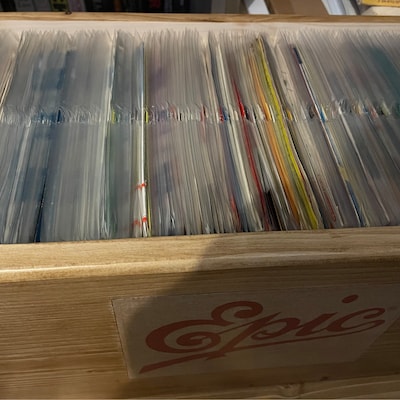 Vinyl Record Storage Box STAX Record Label. 120 Sleeves Vintage Style ...