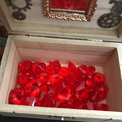 Red Gems Acrylic set of 10 - Etsy