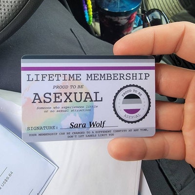 ASEXUAL Lifetime Membership Card Gay Pride Card LGBT Identity Card ...