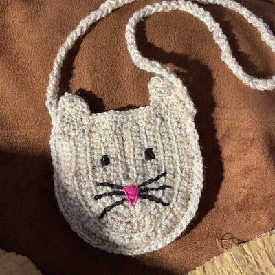 Crochet Cat Bag Pattern, Cat Purse Crochet Pattern, Toddler Cat Purse ...