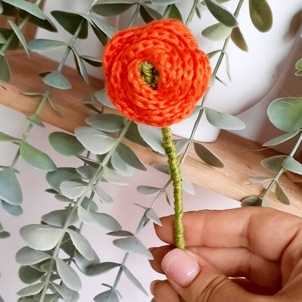 Crochet Ranunculus Flower - Easy Crochet Rose - Step by Step Crochet ...