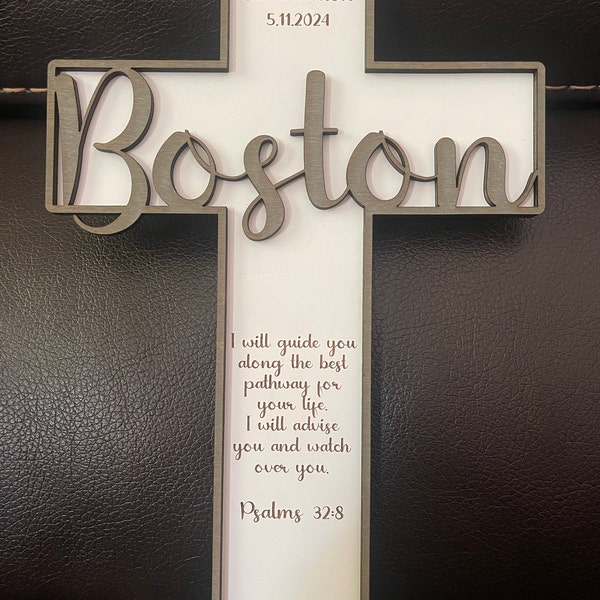 Personalized Milestone Cross | Rush Processing Available | Birth ...