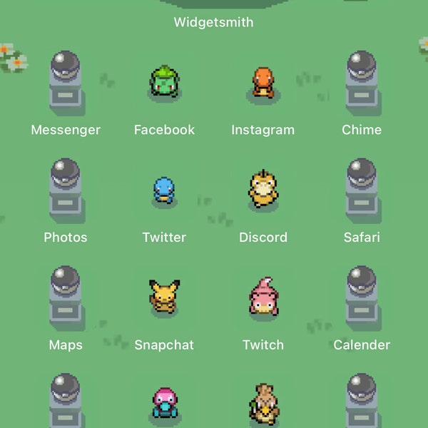 Ios 667 Icons Pokemon Heartgold Soulsilver HGSS iPhone IOS14 App Icons ...