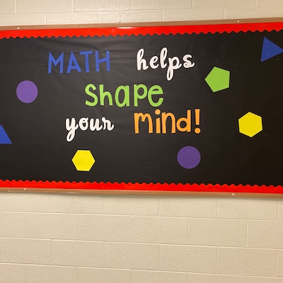 Math Bulletin Board Letters Back to School Bulletin Board - Etsy