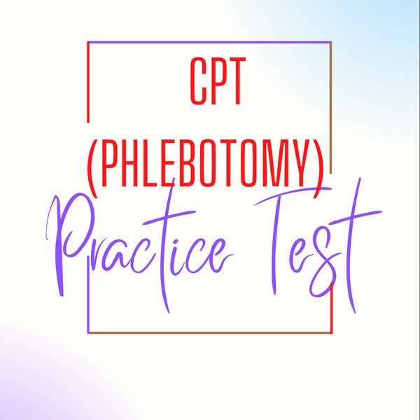 Phlebotomy Practice Test - Etsy