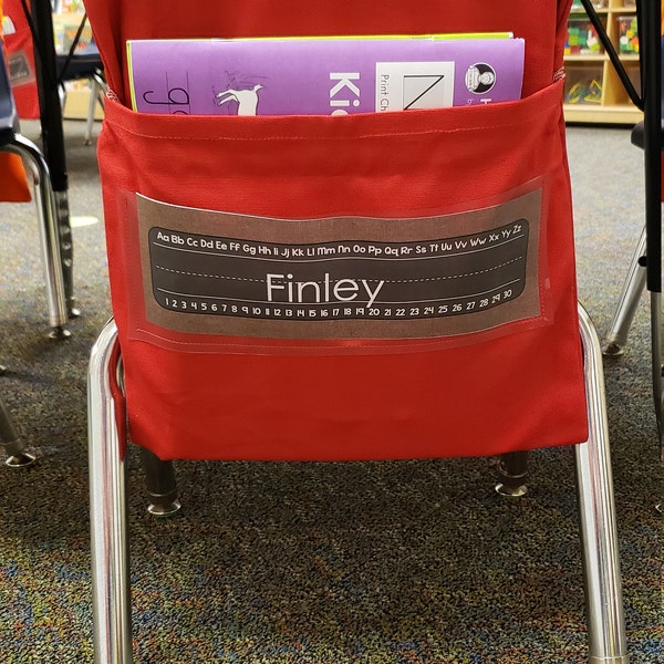 Sewing Pattern DIY Chair Pockets or Seat Bags for Classroom or ...