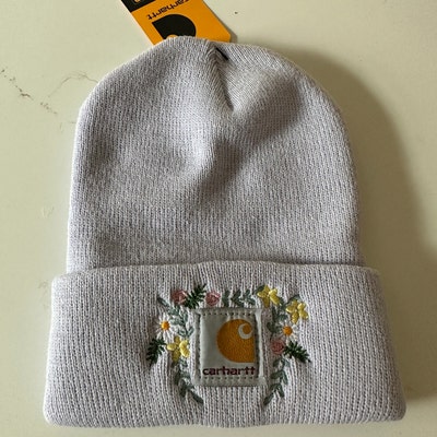 TODDLER Size Beanie With Embroidered Flowers Unique Embroidered Child ...