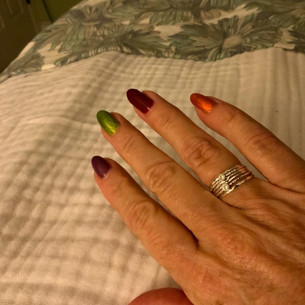 Stacking Rings. Set of SIX. SILVER & GOLD Stackable Rings. Mixed Metal ...