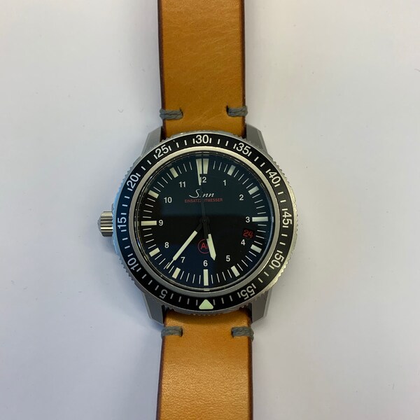 Handmade Leather Watch Strap With Camel Vegetable Tanned Leather, Watch ...