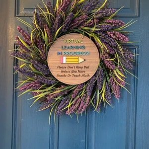 Virtual Learning in Progress Door Sign Homeschool Decor Door - Etsy