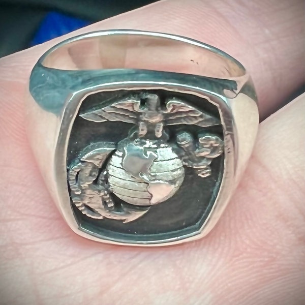 Marine Corps USMC Signet Ring - Etsy
