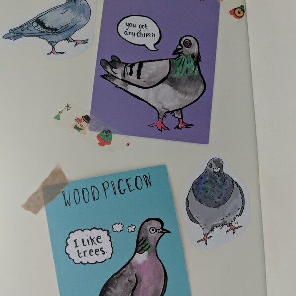 Pigeon Stickers - Etsy