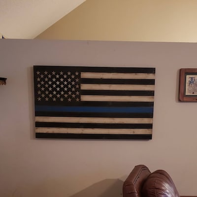 48 Blue Line Flag, Large American Flag, Large Thin Blue Line Flag ...
